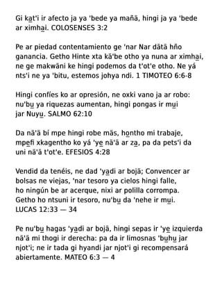 Queretaro Otomi True Riches Tract | PDF