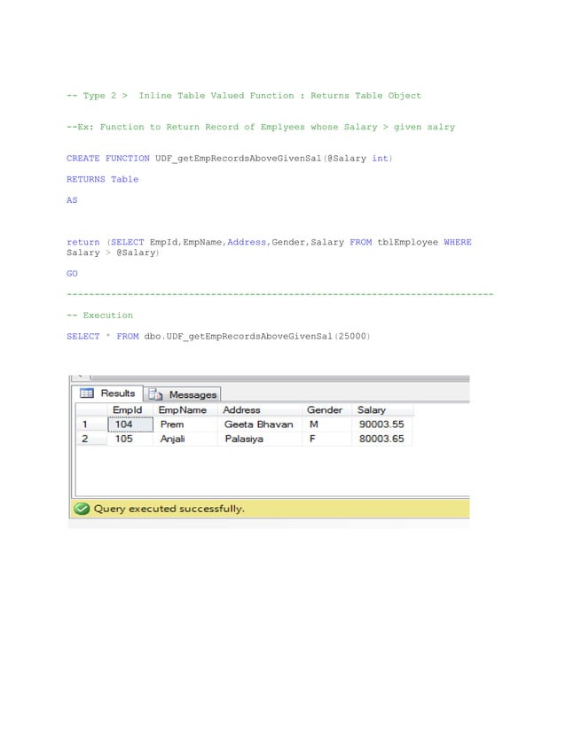 Queries assignment udf_and_triggers | PDF