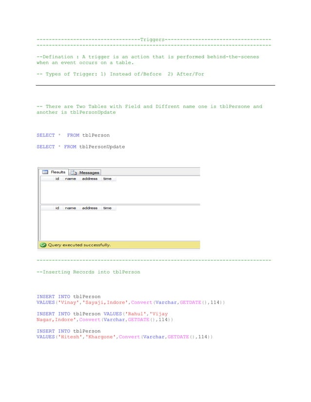 Queries assignment udf_and_triggers | PDF