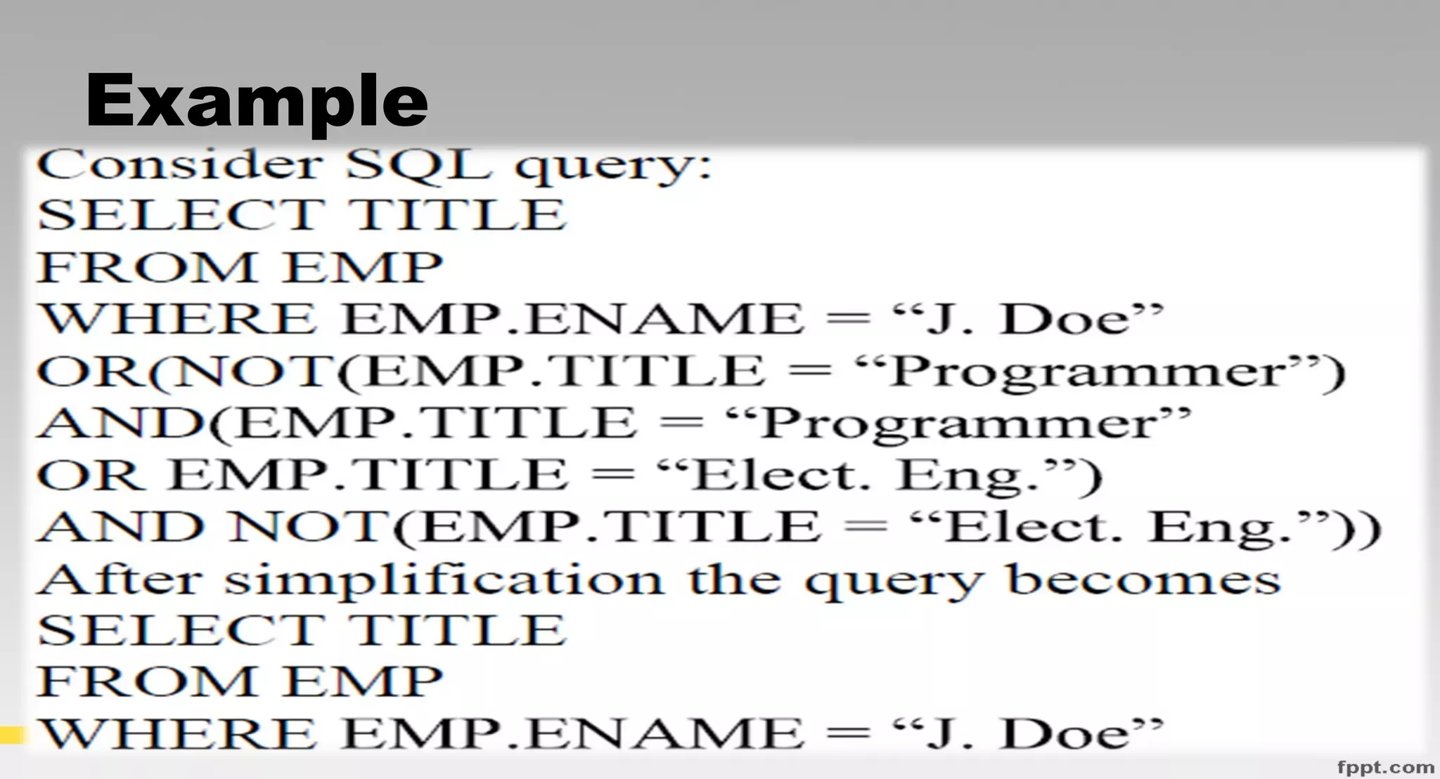 Query Decomposition and data localization | PPT Query Decomposition and data localization | PPT