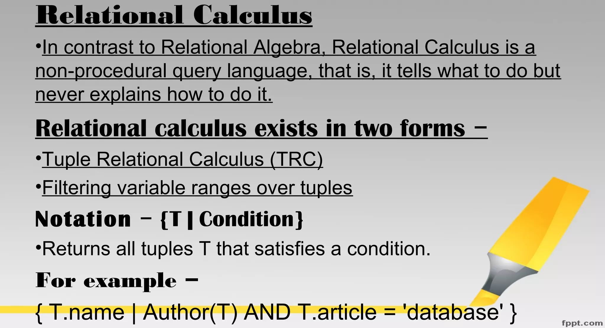 Query Decomposition And Data Localization Ppt Databases Computer