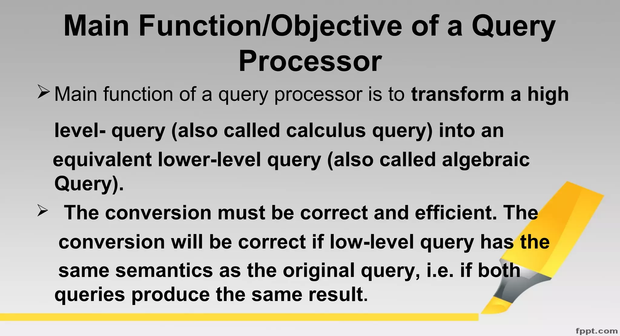 Query Decomposition and data localization | PPT