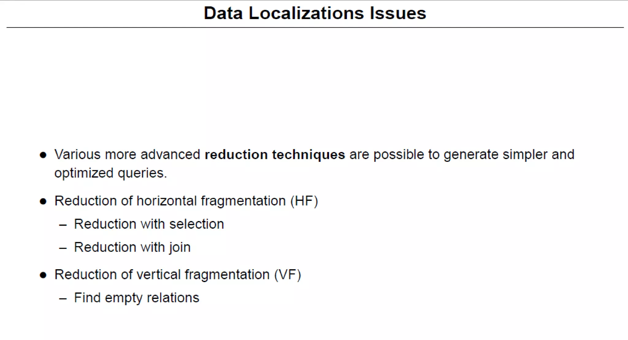 Query Decomposition And Data Localization Ppt Databases Computer Software And Applications