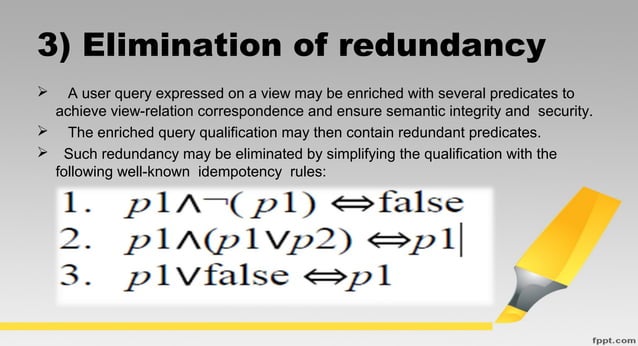 Query Decomposition and data localization | PPT | Databases | Computer Software and Applications