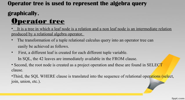 Query Decomposition and data localization | PPT | Databases | Computer Software and Applications