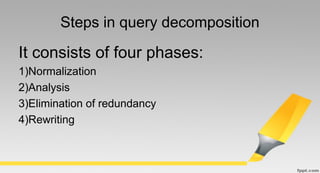 Query Decomposition and data localization | PPT
