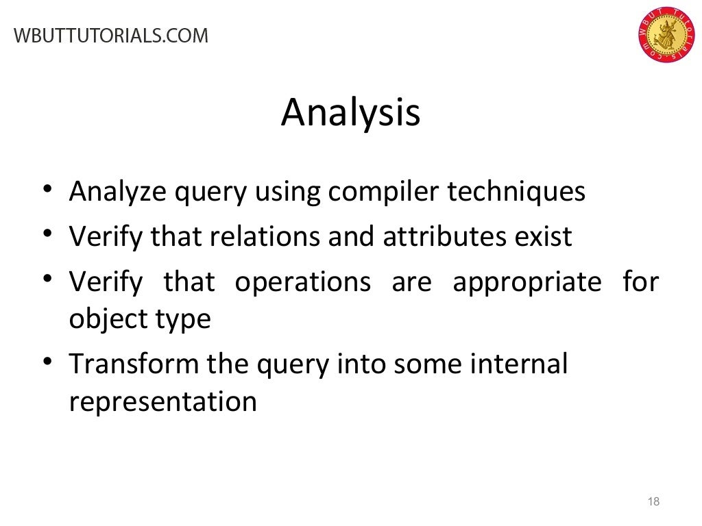 Query Processing And Optimization