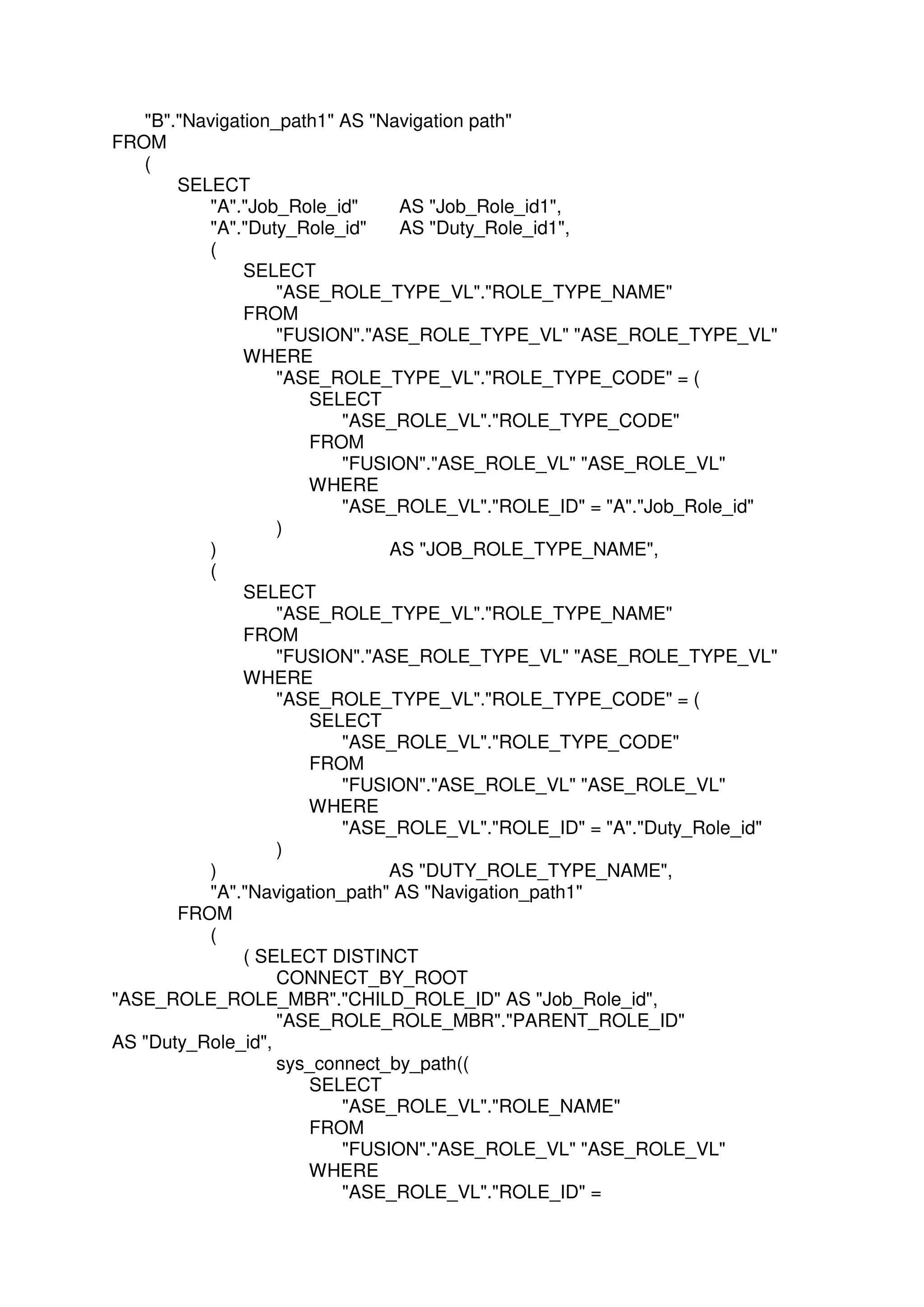 Query all roles and duties and privileges Oracle Fusion Cloud | PDF