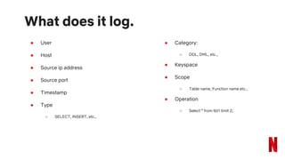 Query and audit logging in cassandra | PPT