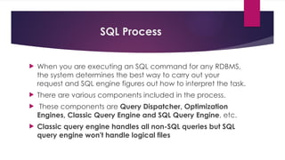 Introduction to query Processing and sql language.pptx | Databases | Computer Software and ...