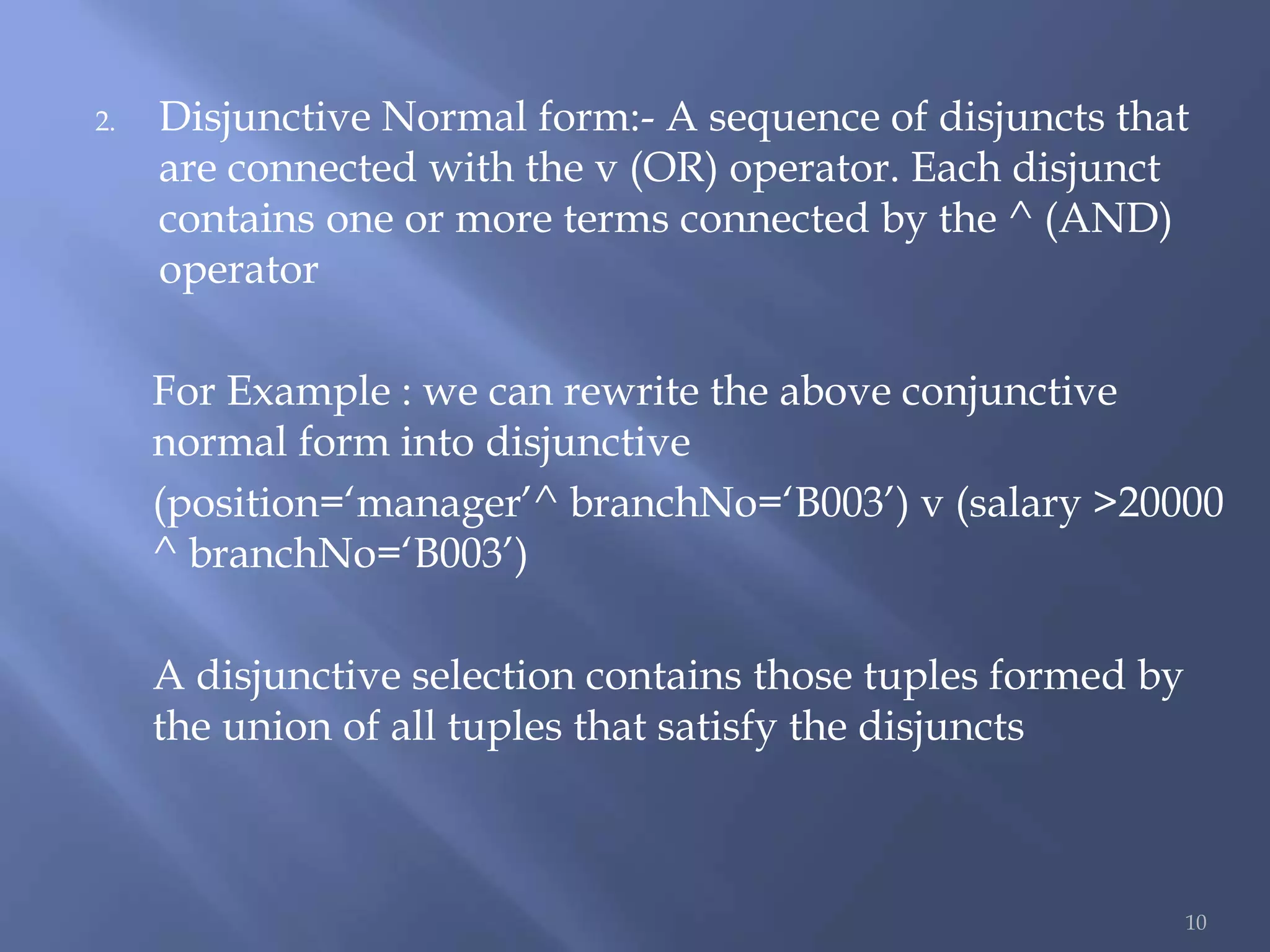 Query decomposition in data base | PPTX