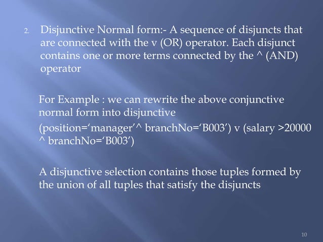Query decomposition in data base | PPTX