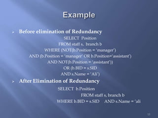 Query decomposition in data base | PPTX