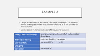 Database Query Design | PPT