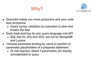 Querydsl overview 2014 | PDF