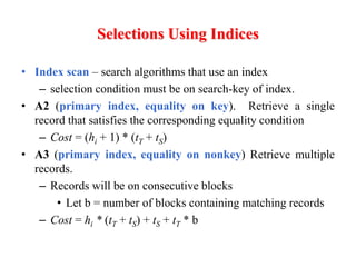 Query evaluation and optimization | PPTX