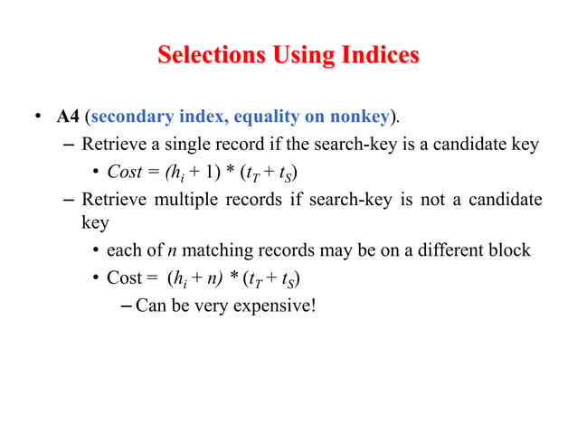 Query evaluation and optimization | PPTX