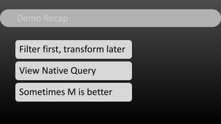 Query Folding in Power BI - Flemish Power BI User Group | PDF