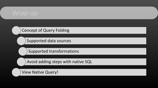 Query Folding in Power BI - Flemish Power BI User Group | PDF