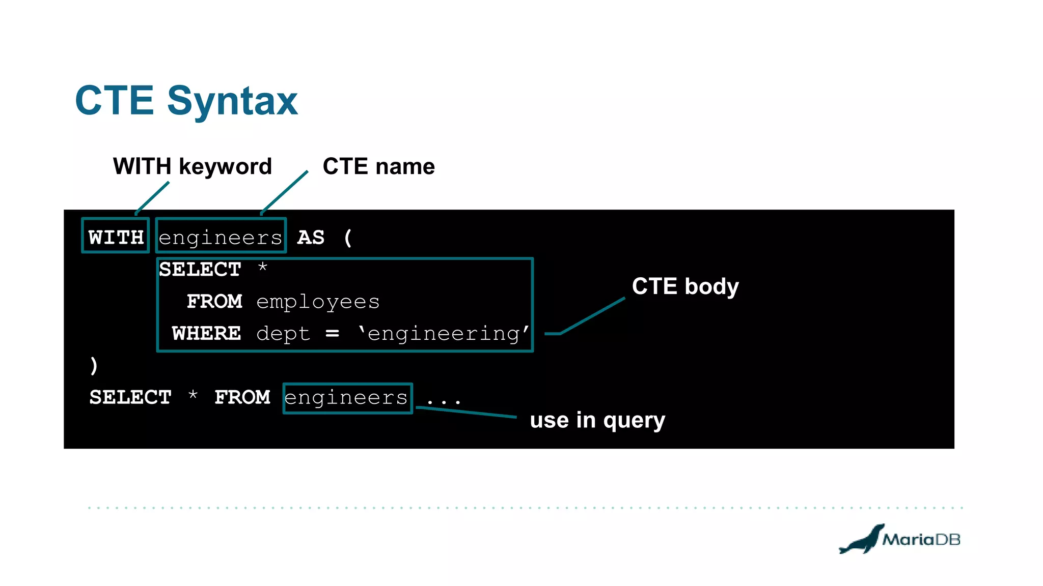 Query hierarchical data the easy way, with CTEs | PPT