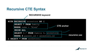 Query hierarchical data the easy way, with CTEs | PPT