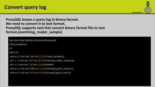 Query logging with proxysql | PPT