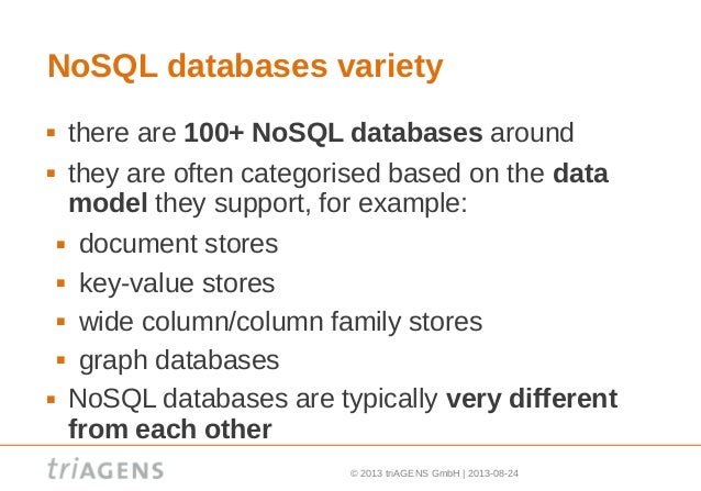 Query mechanisms for NoSQL databases