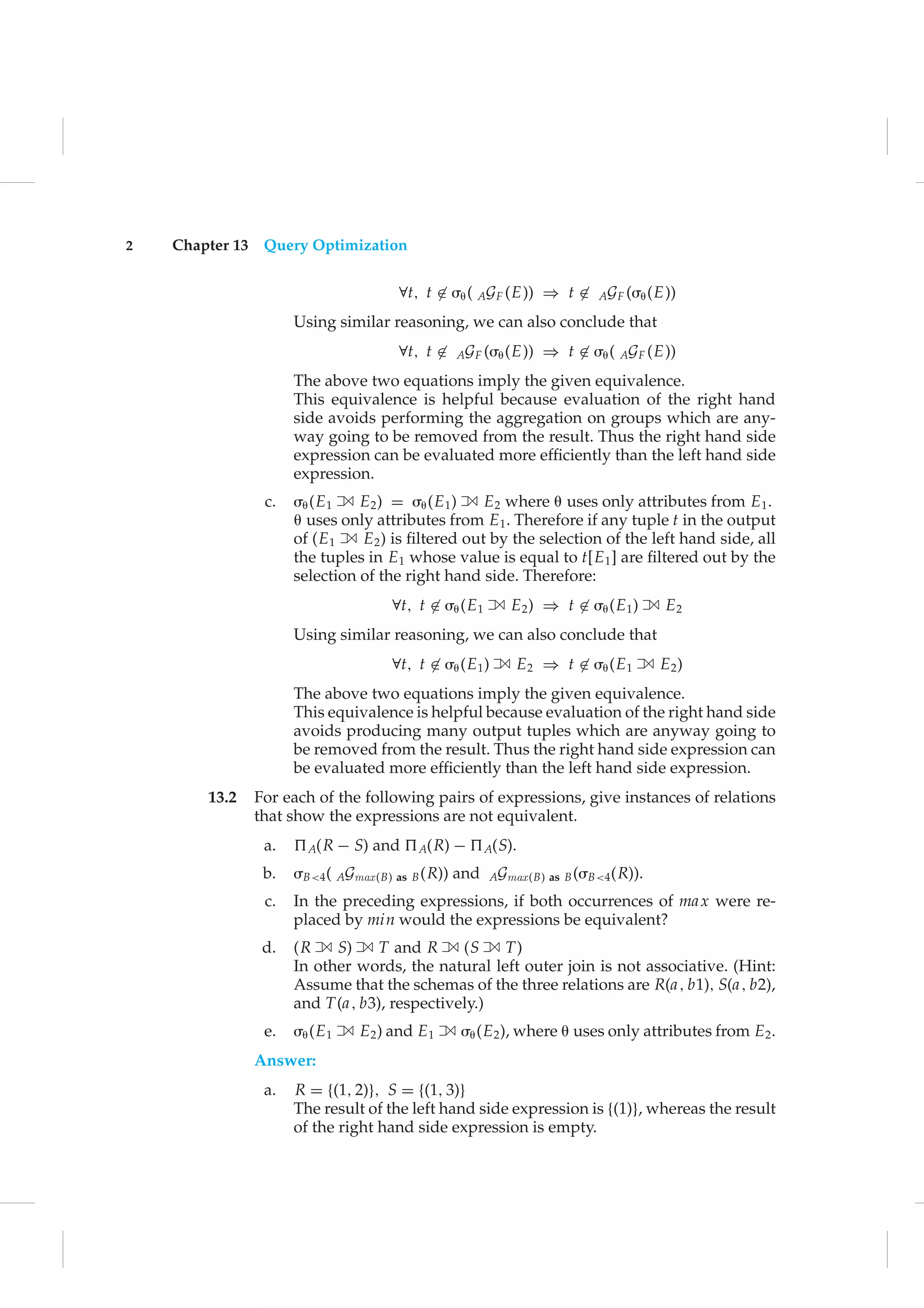 Query optimization in database | PDF