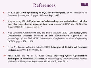 Query optimization in SQL | PDF
