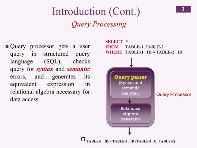 Query optimization in SQL | PDF