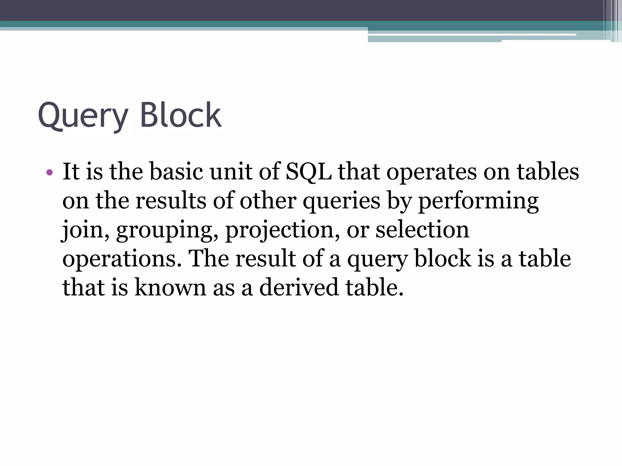 Query optimization | PPTX