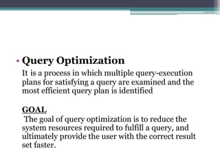 Query optimization | PPTX