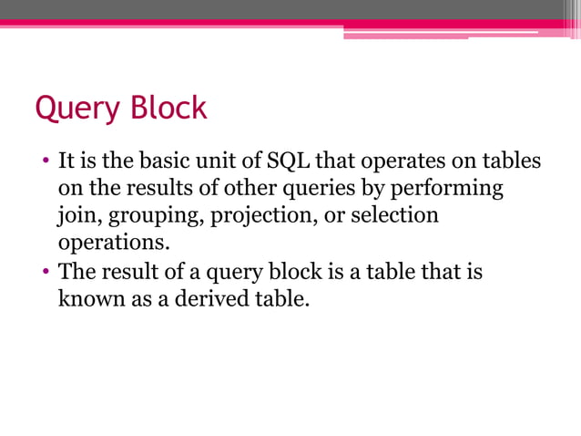 Query Optimization Pptx Databases Computer Software And Applications