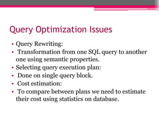Query optimization | PPTX