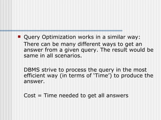 Query optimization | PPT