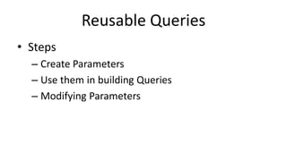 Query parameterization in ETL Validator | PPTX