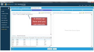 Query parameterization in ETL Validator | PPTX