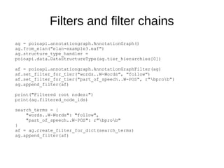 Querying GrAF data in linguistic analysis | ODP