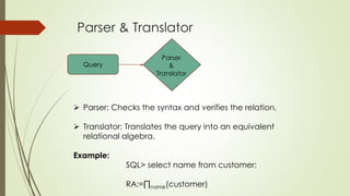 Query processing and Query Optimization | PPTX