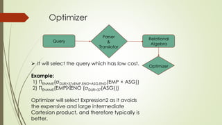 Query processing and Query Optimization | PPTX