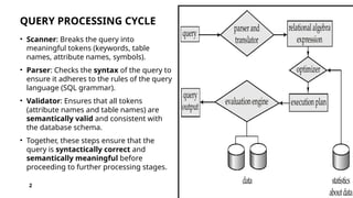Query processing and Optimization in Database | PPTX