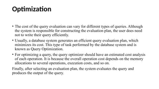 Query Processing in Database mgmt system | PPTX
