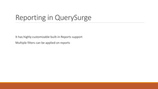 QuerySurge integration with ETL / DataStage | PPT