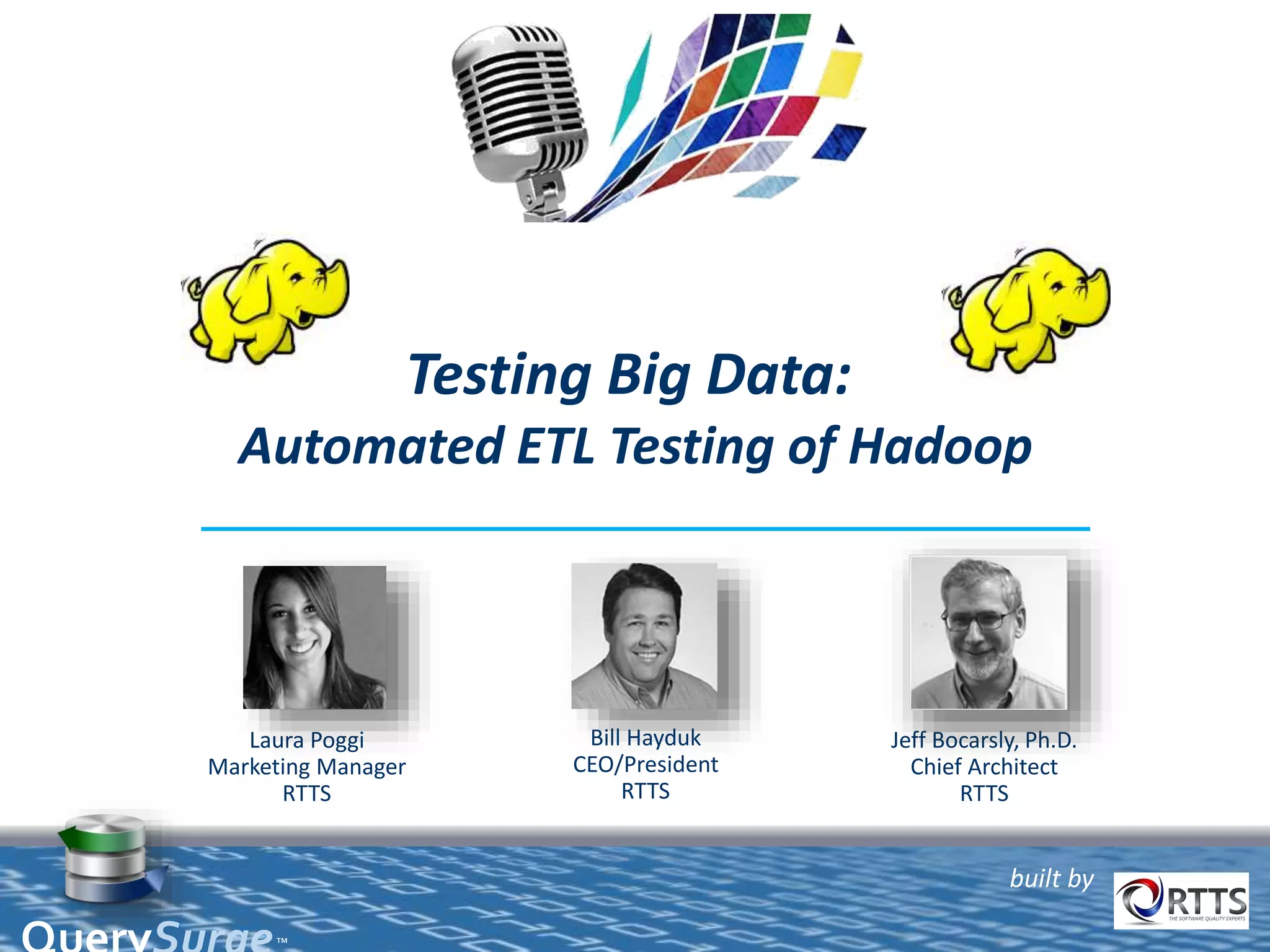 Testing Big Data Automated Testing Of Hadoop With Querysurge Ppt