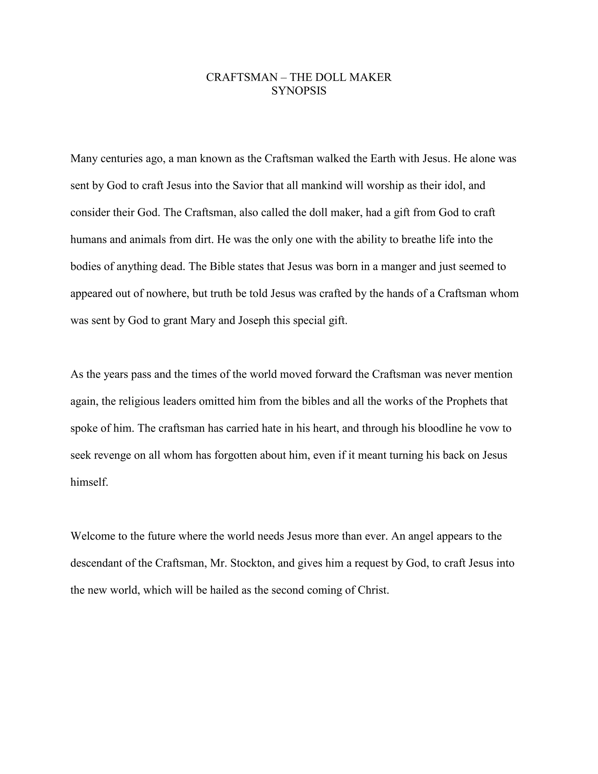 Craftsman "The Doll Maker" | DOCX