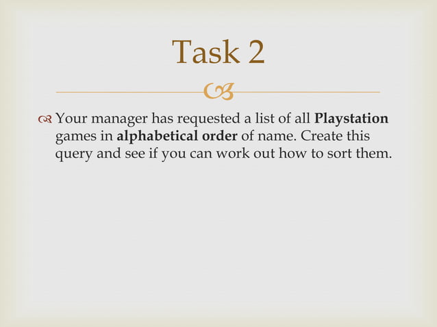 Query tasks | PPT
