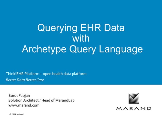 Querying EHR Data with Archetype Query Language | PPT