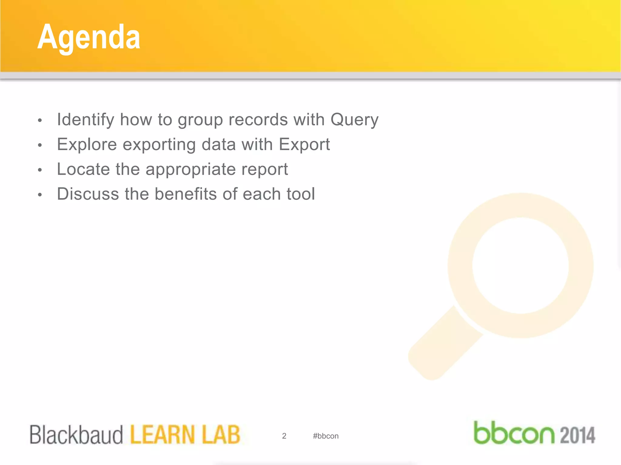 Query vs. Report: Choosing the Right Tool for the Right Job in The ...