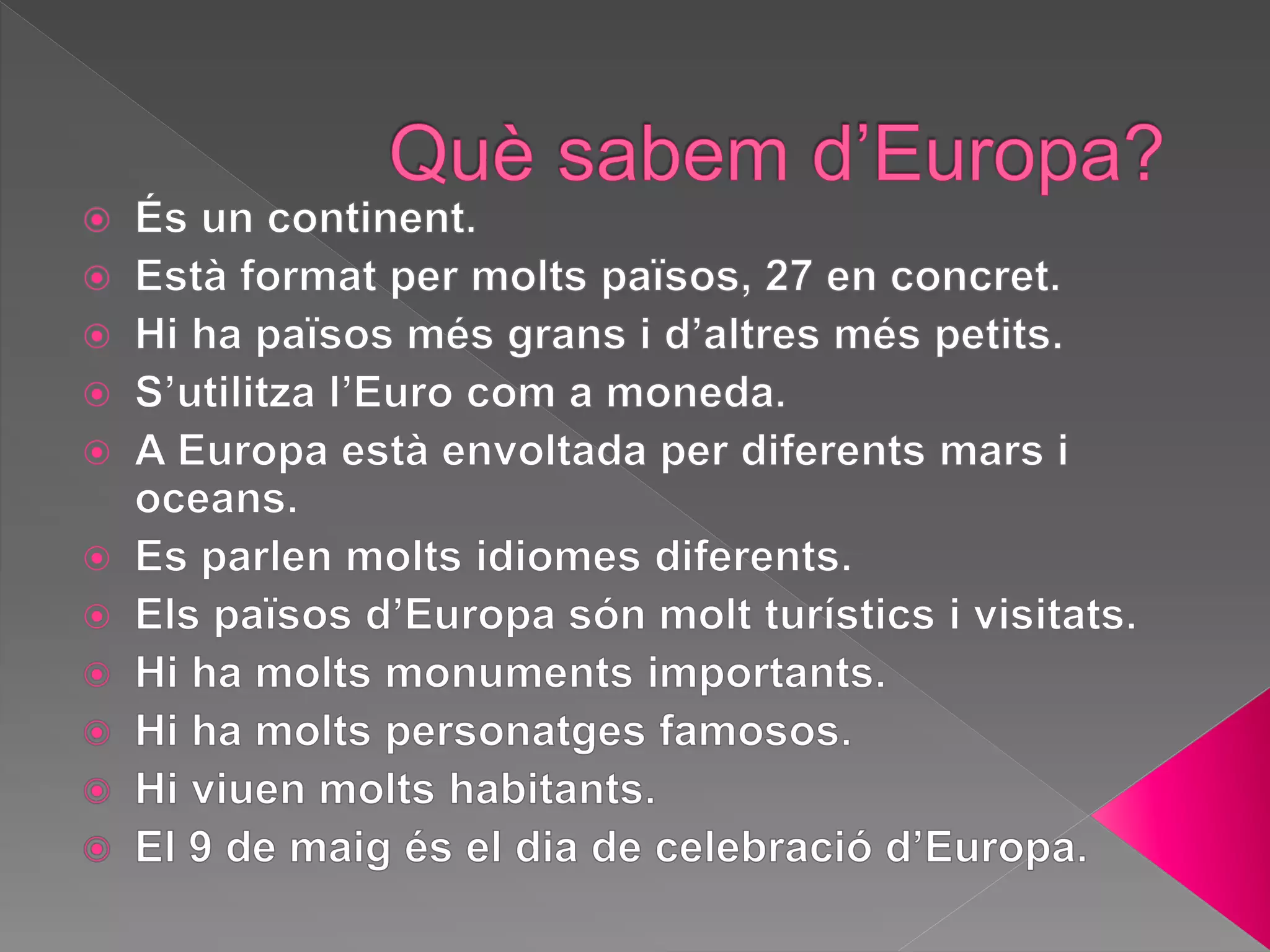 Què sabem d'Europa? | PPTX
