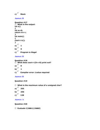 Ques c++ minhnd | PDF